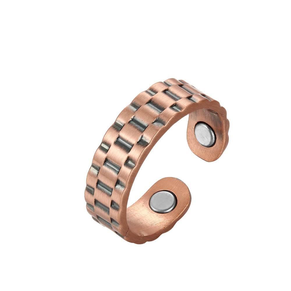 Set of Two - Masculine Copper Magnetic Rings | Gauss Therapy